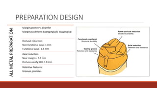 TOOTH PREPARATION: FULL VENEER CAST METAL CROWN | PPTX