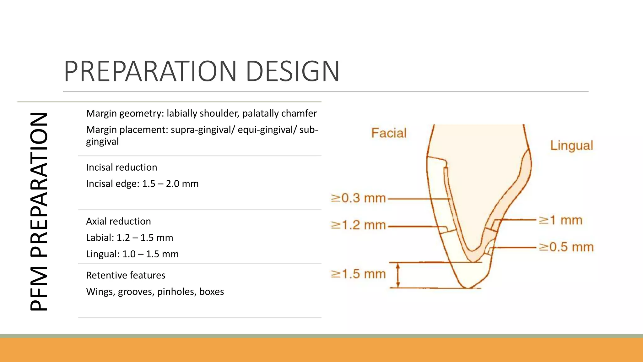 TOOTH PREPARATION: FULL VENEER ANTERIOR PFM | PPTX