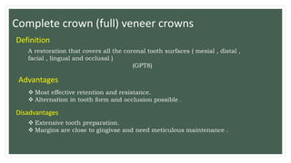 TOOTH Preparation for posterior tooth.pptx