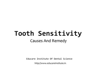Tooth sensitivity | PPTX