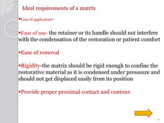 Tooth seperation matrix wedges amjath | PPTX