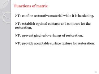 Tooth seperation matrix wedges amjath | PPTX