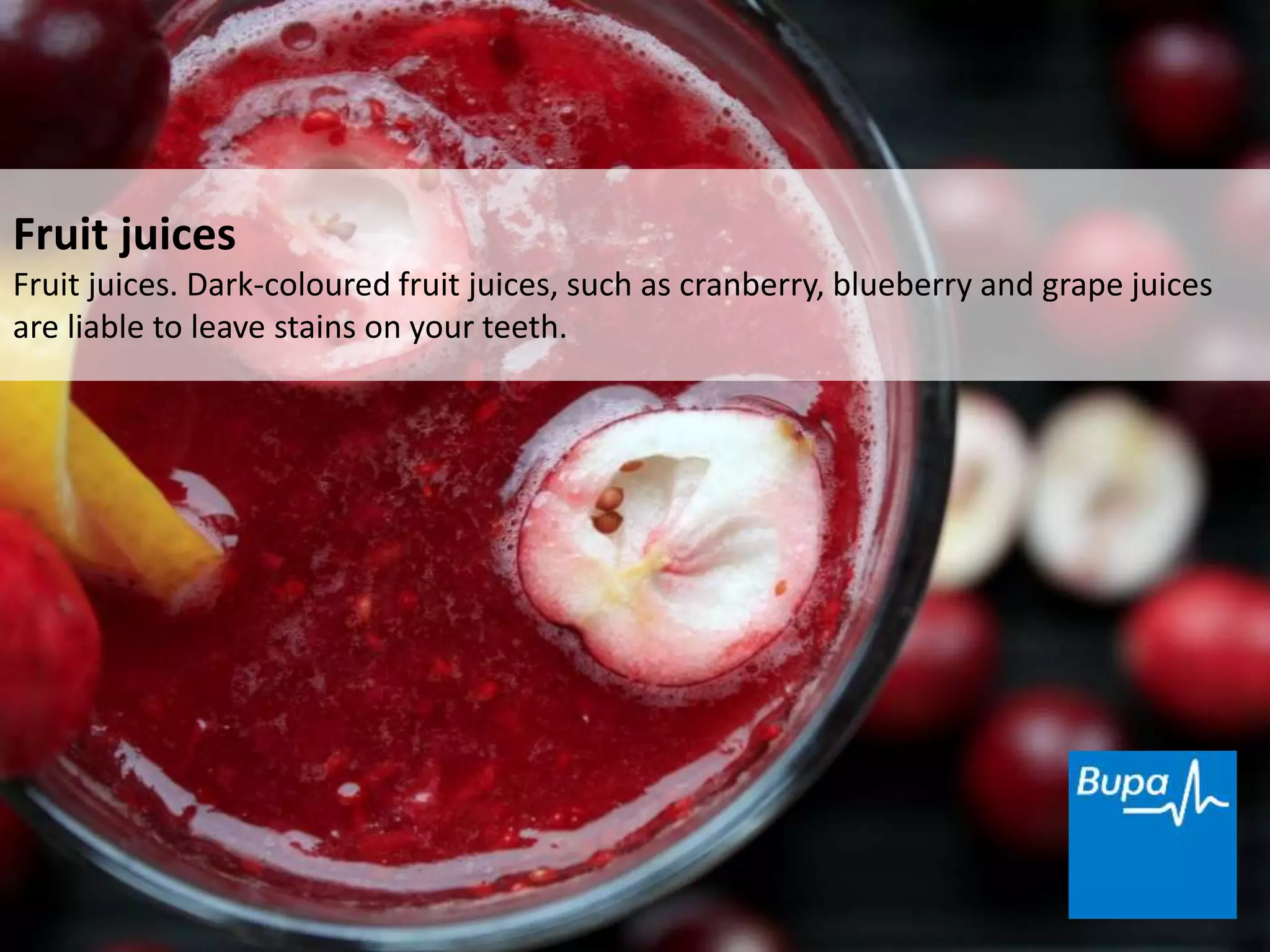 Top 10 foods and drinks that stain teeth | PPTX