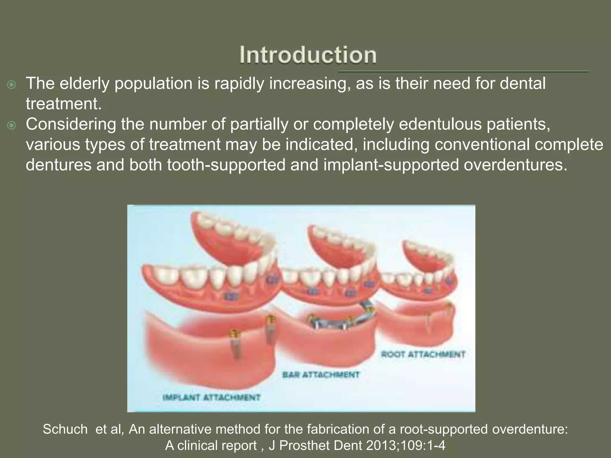 Tooth supported overdentures- Journal Club | PPTX
