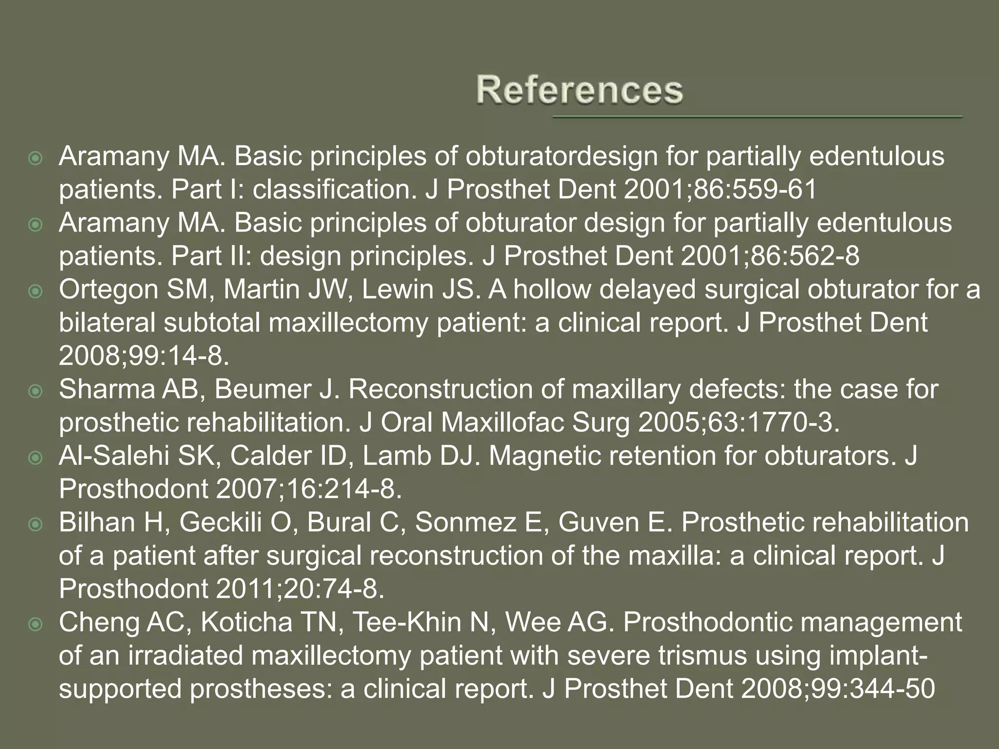 Altered Cast Impression Technique for Fabrication of Maxillary ...