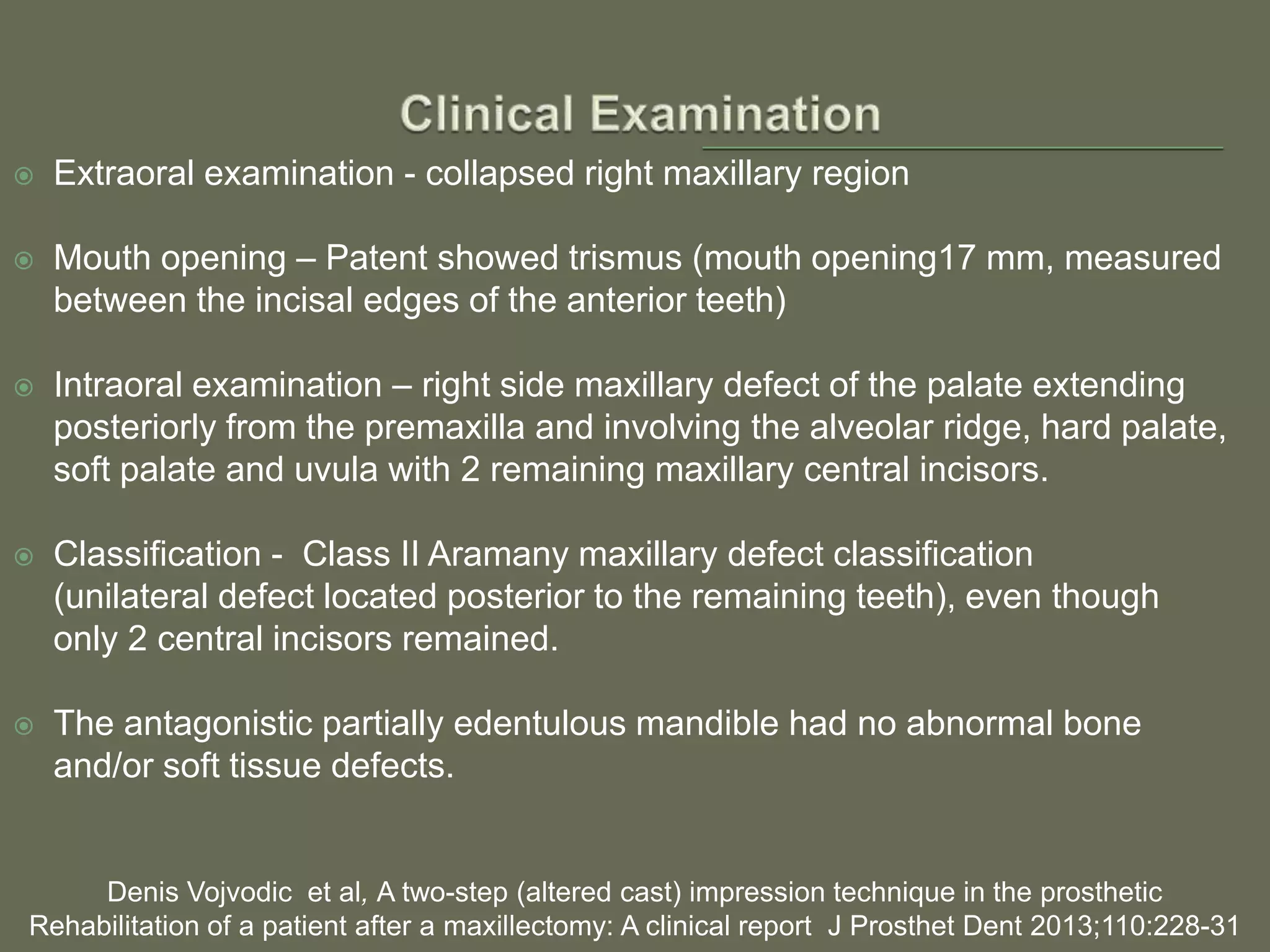 Altered Cast Impression Technique for Fabrication of Maxillary ...