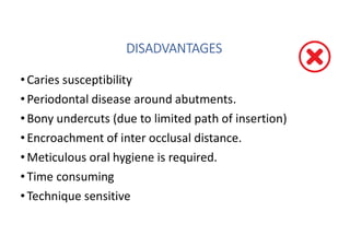 TOOTH SUPPORTED OVERDENTURES IN PROSTHODONTICS | PDF