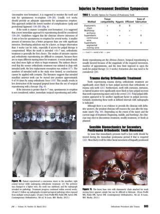 Orthodontic Procedures after Trauma, Injuries to Permanent Dentition | PDF