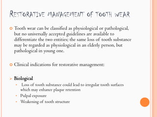 Tooth wear and its types | PPTX