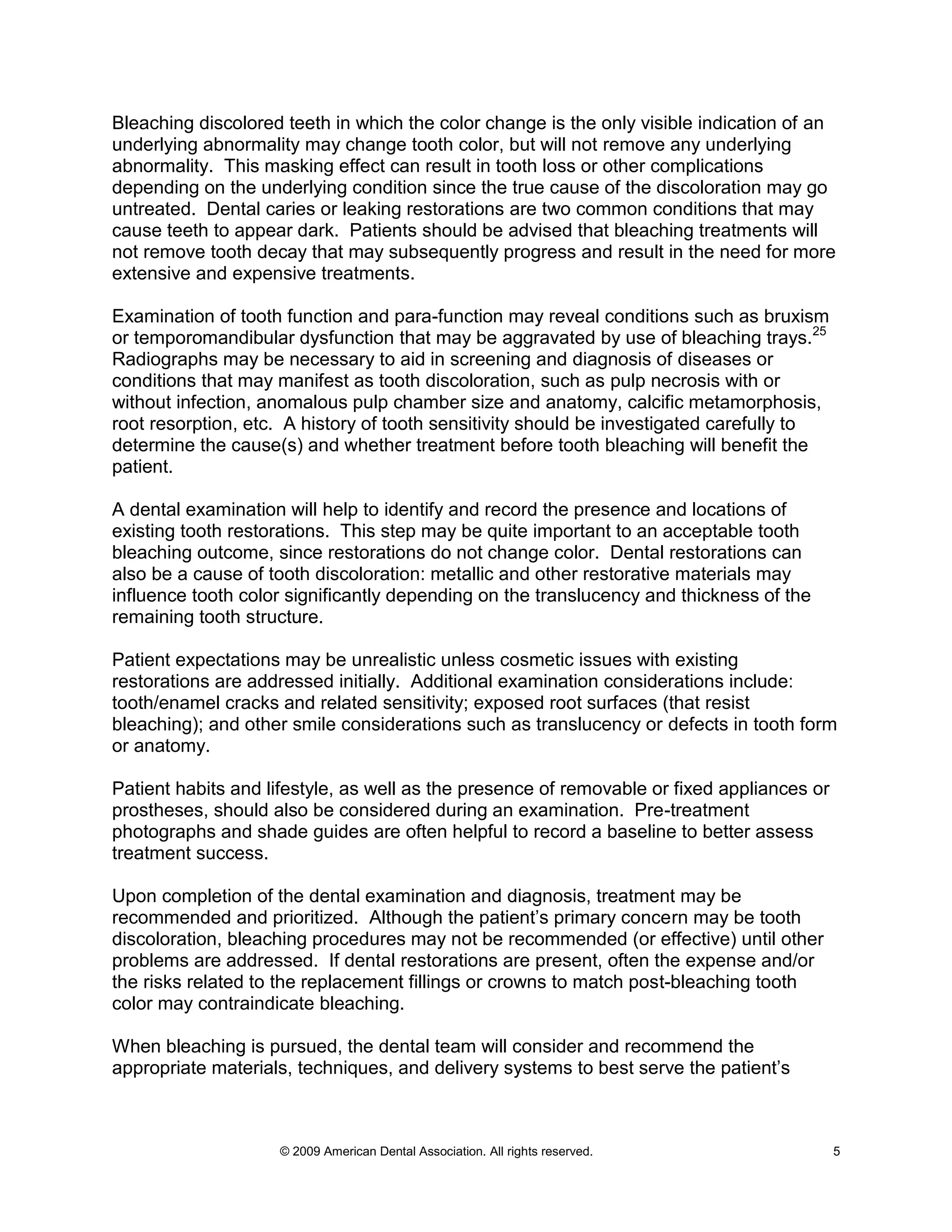 Tooth whitening (bleaching) | PDF