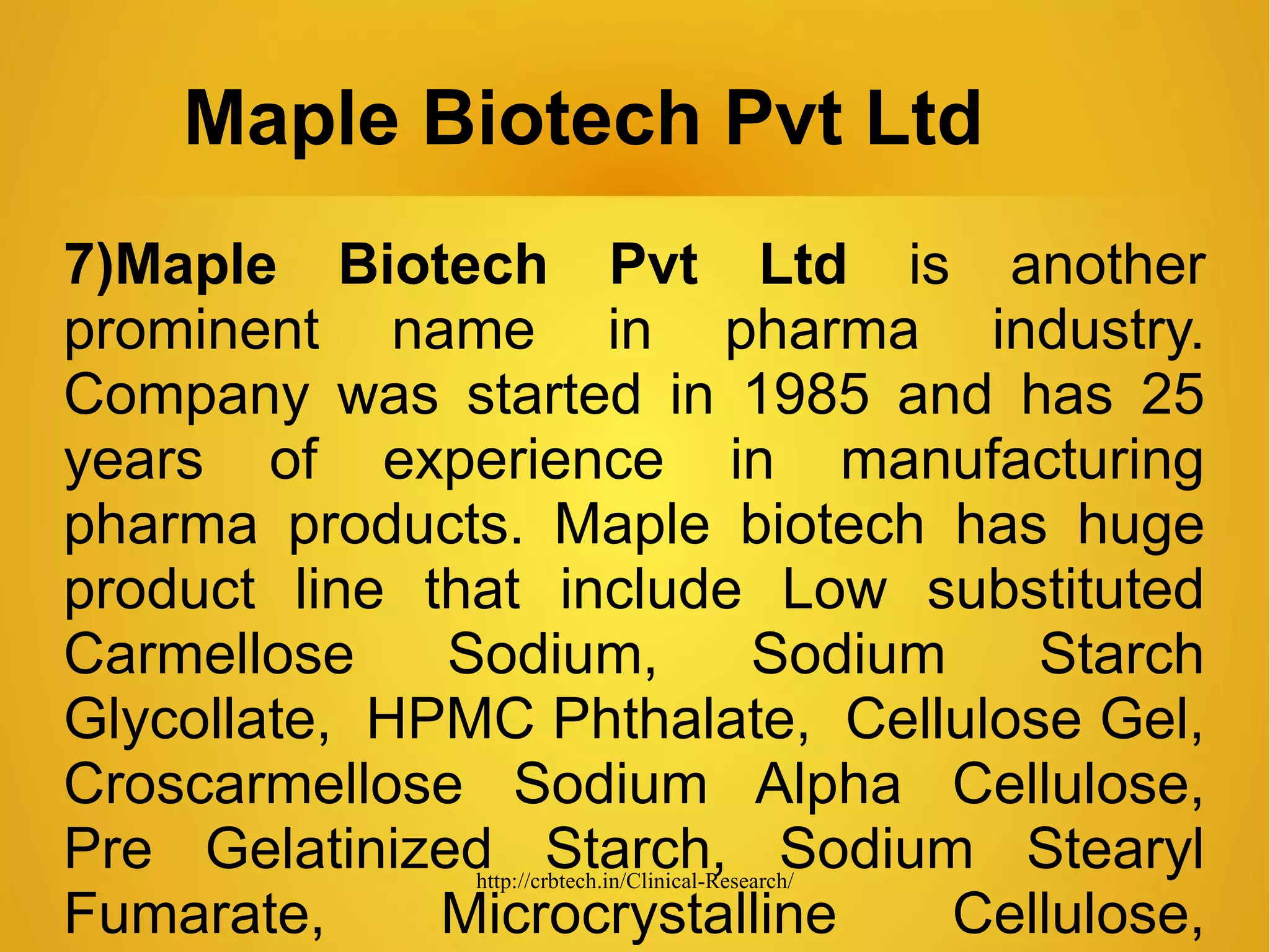 Top 10-clinical-research-and-pharma-companies-in-maharashtra | PPT