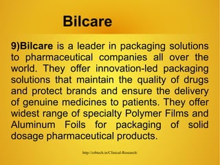 Top 10-clinical-research-and-pharma-companies-in-maharashtra | PPT