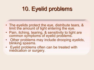 Top 10 Eye Related Problems | PPT