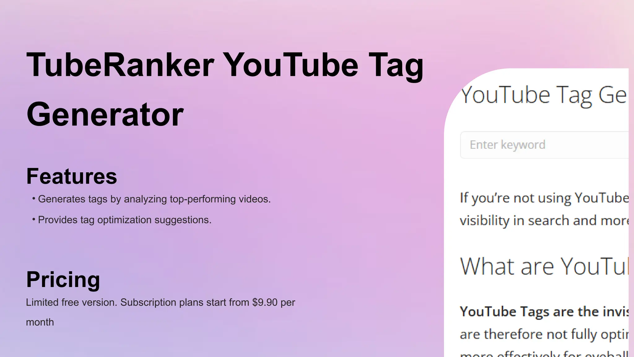Top 7 Free YouTube Tag Generators for 2025 | PPTX