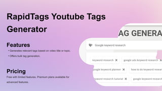 Top 7 Free YouTube Tag Generators for 2025 | PPTX