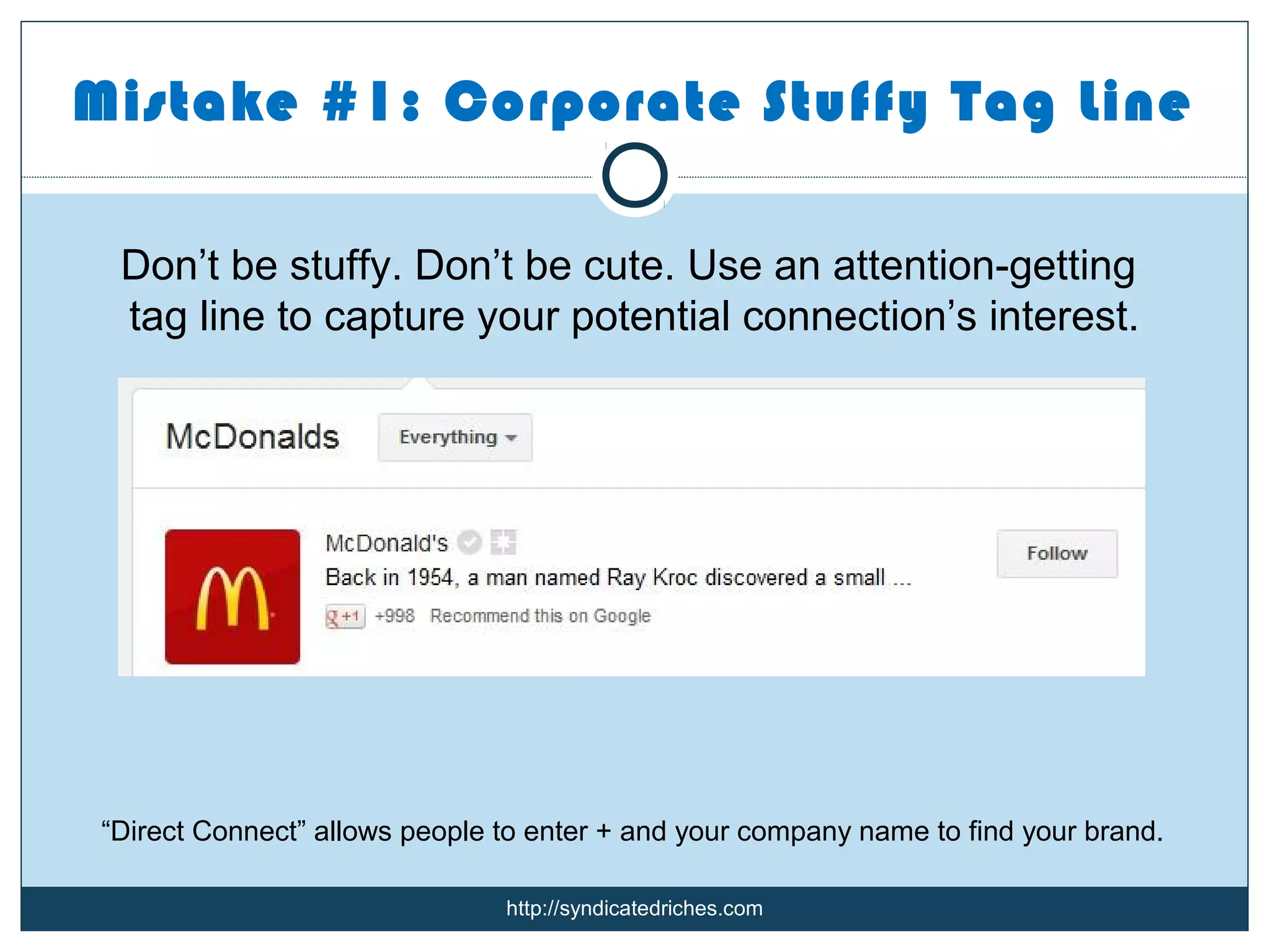 Top 10 Google+ Mistakes | PPT