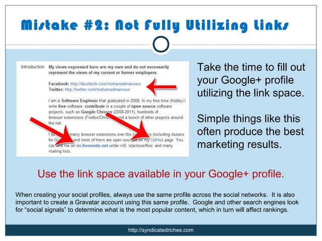 Top 10 Google+ Mistakes | PPT