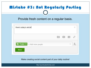 Top 10 Google+ Mistakes | PPT