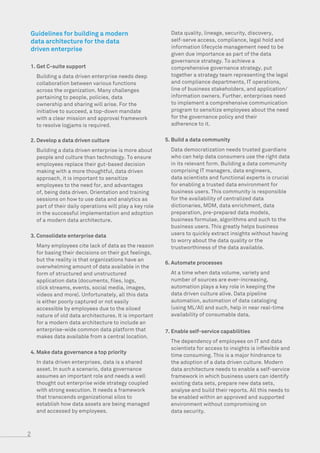 Top 10 guidelines for deploying modern data architecture for the data driven enterprise | PDF