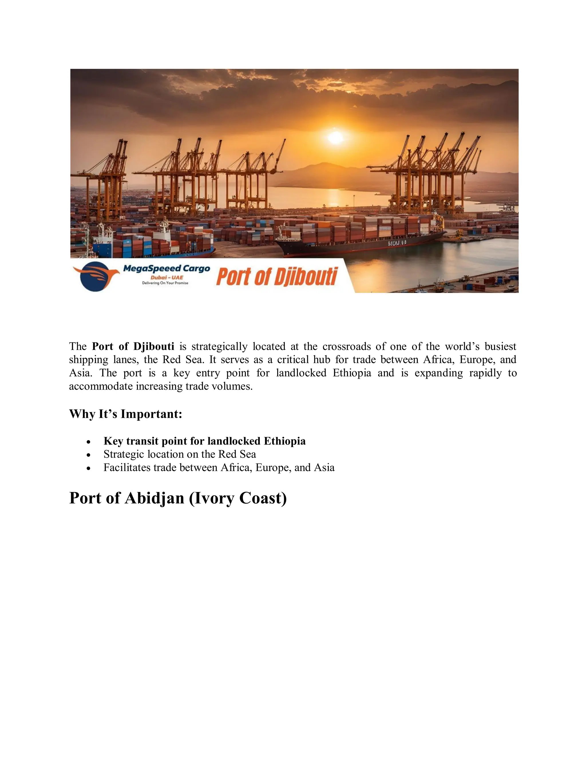 Top 10 Major Sea Ports in Africa, Gateway to Global Trade | PDF