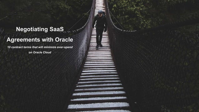 Top 10 - negotiating oracle saas contracts | PPT
