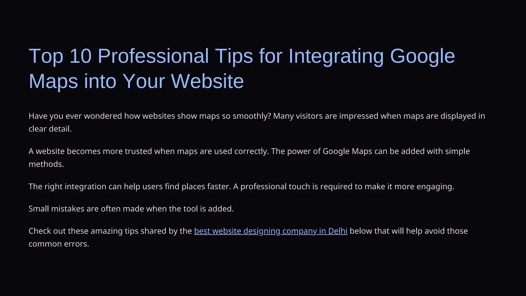 Top 10 Expert Tips to Integrate Google Maps on Your Website | PDF