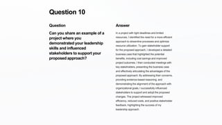 Top 10 Project Management Behavioral Interview Questions and Answers | PPTX