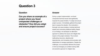 Top 10 Project Management Behavioral Interview Questions and Answers | PPTX