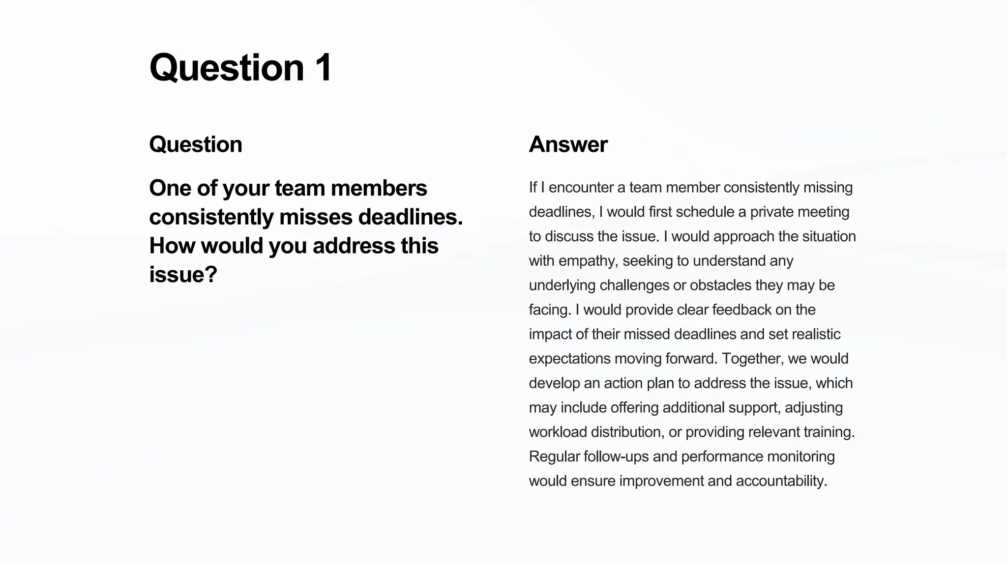Top 10 scenario-based questions for hiring a Team Leader | PPTX