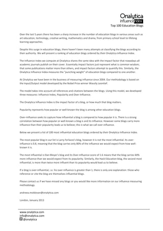 Top 100-influential-education-blogs | PDF