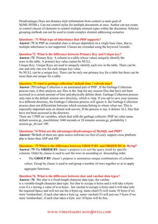 Top 100 PHP Interview Questions and Answers | PDF