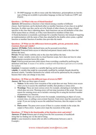 Top 100 PHP Interview Questions and Answers | PDF