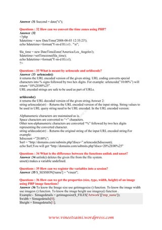 Top 100 PHP Interview Questions and Answers | PDF