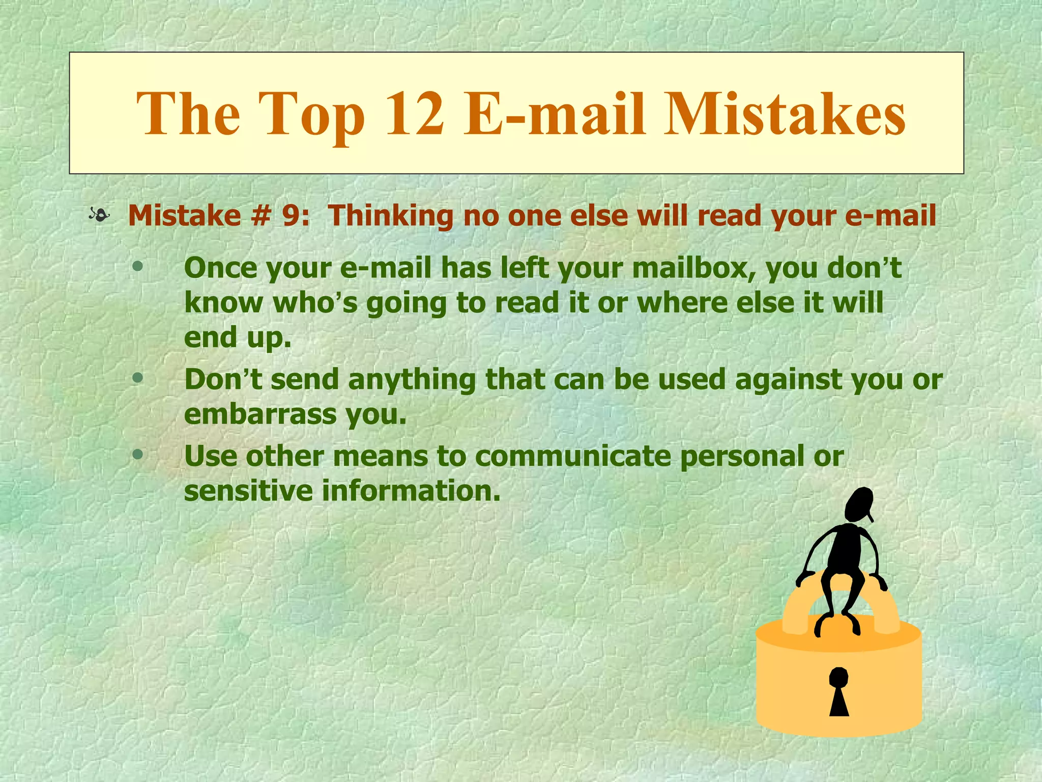 Top 12-e-mail-mistakes[1] | PPT