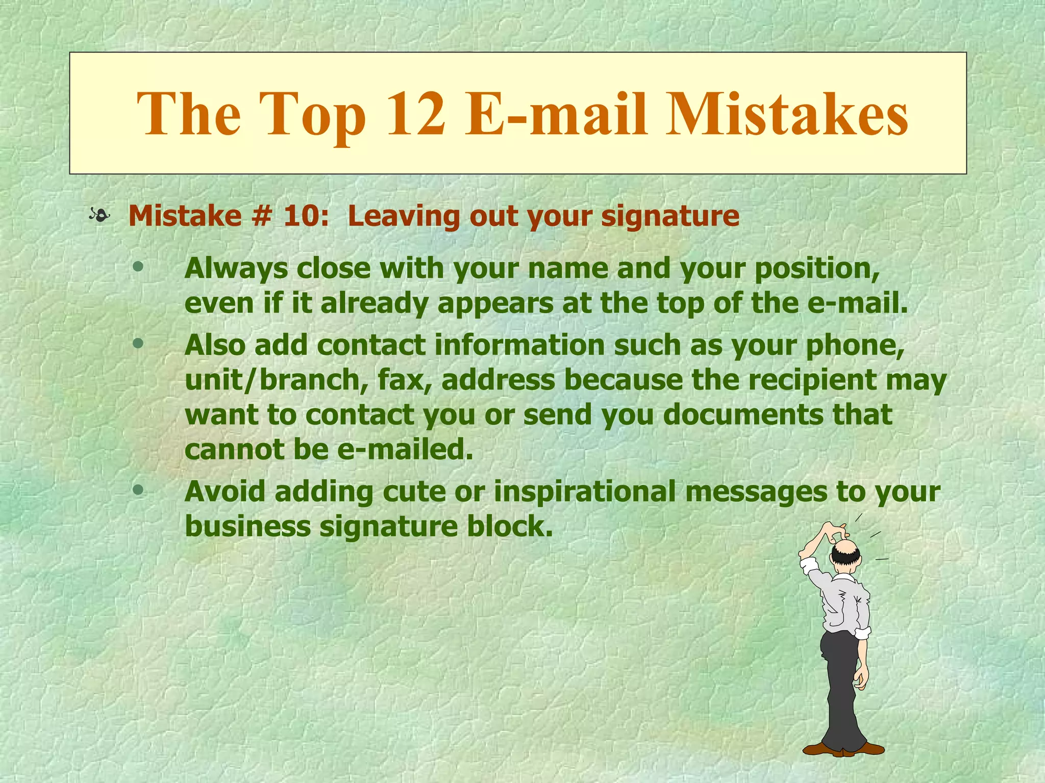 Top 12-e-mail-mistakes[1] | PPT