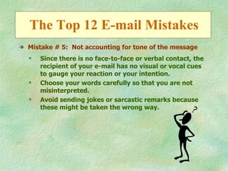 Top 12-e-mail-mistakes[1] | PPT