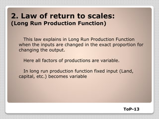 Theory of Production | PPTX