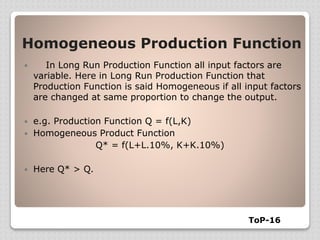 Theory of Production | PPTX