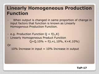 Theory of Production | PPTX