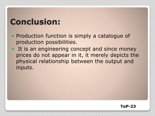 Theory of Production | PPTX