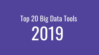 Top 20 Big Data Tools 2019 | PPT