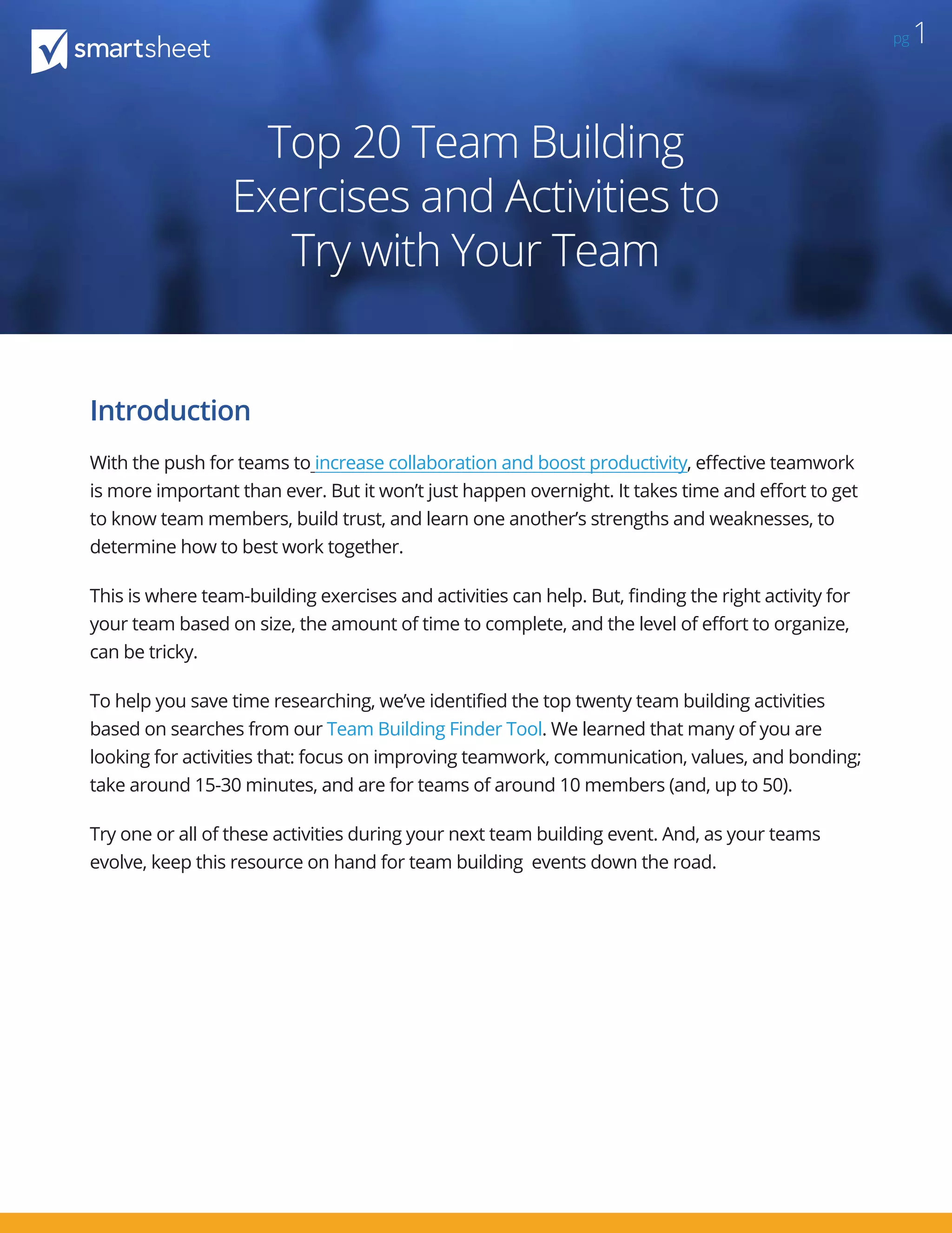 Top 20-team-building-exercises-activites | PDF