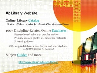 Library Orientation for Faculty | PPT