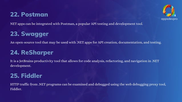 Top 25+ .Net development tools for intelligent business solutions ...