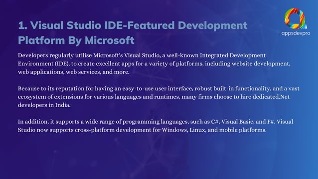 Top 25+ .Net development tools for intelligent business solutions ...