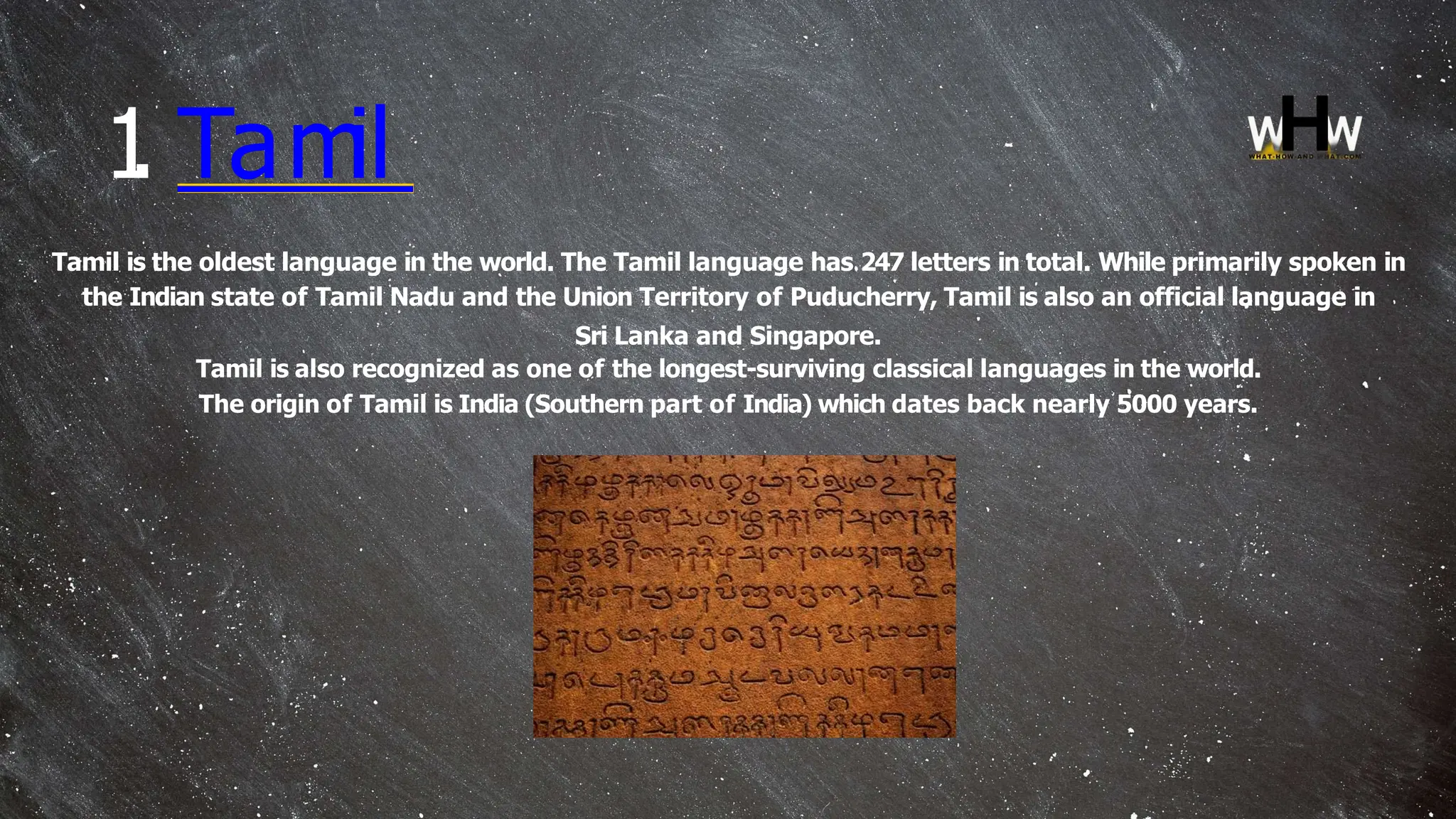PPT on the Top 5 Oldest languages of the World | PPTX