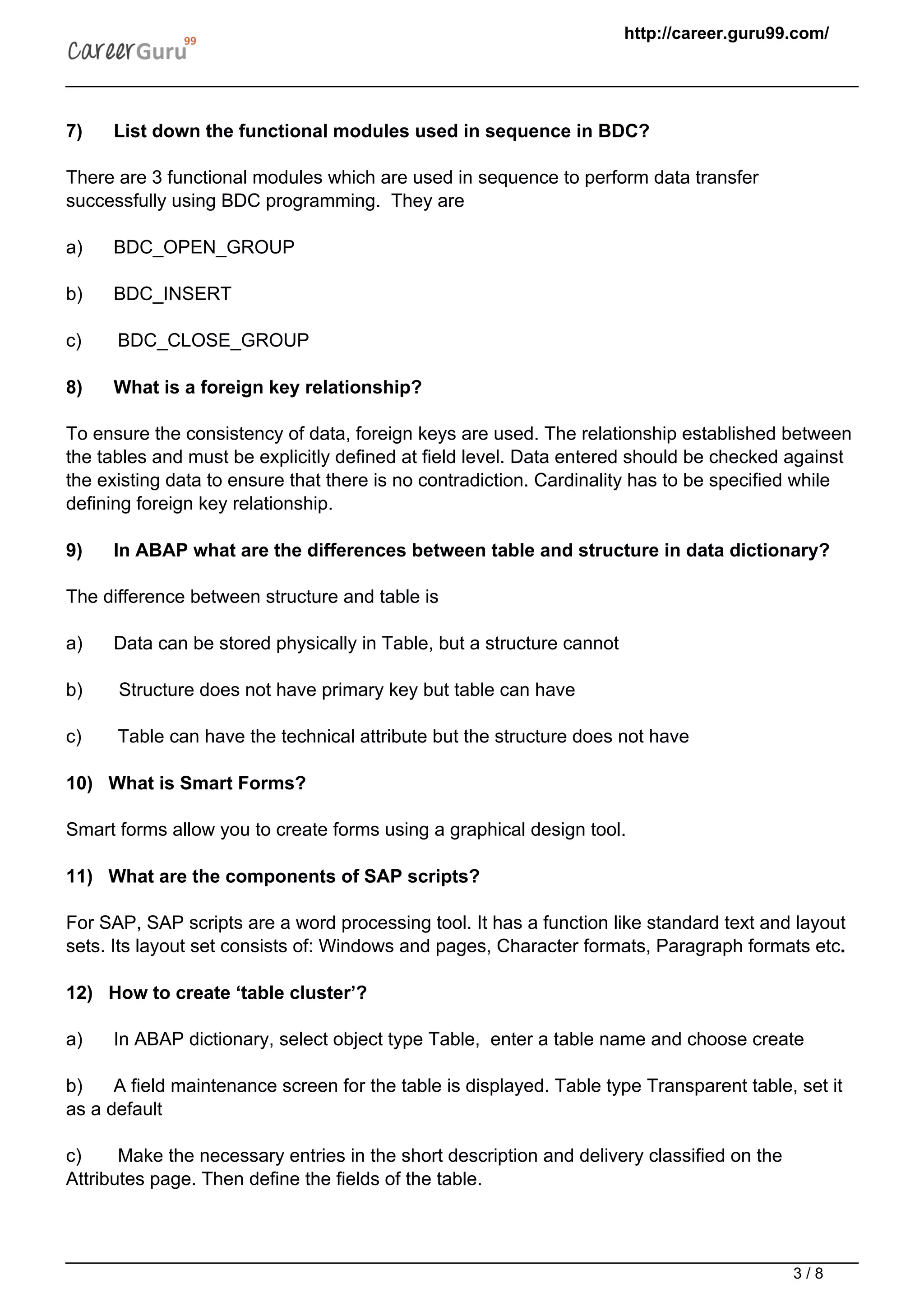 Top 35-interview-questions-on-sap-abap | PDF | Computing | Technology & Computing