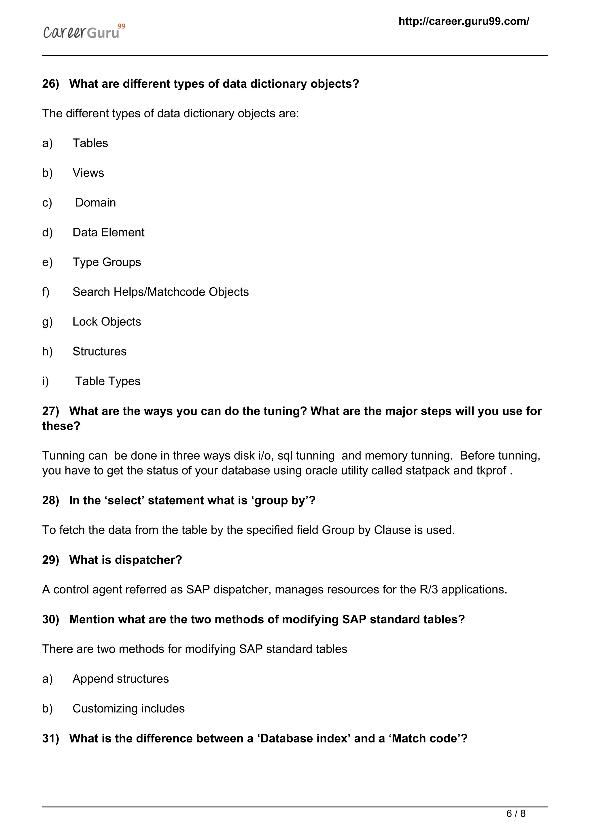 Top 35 Interview Questions On Sap Abap Pdf