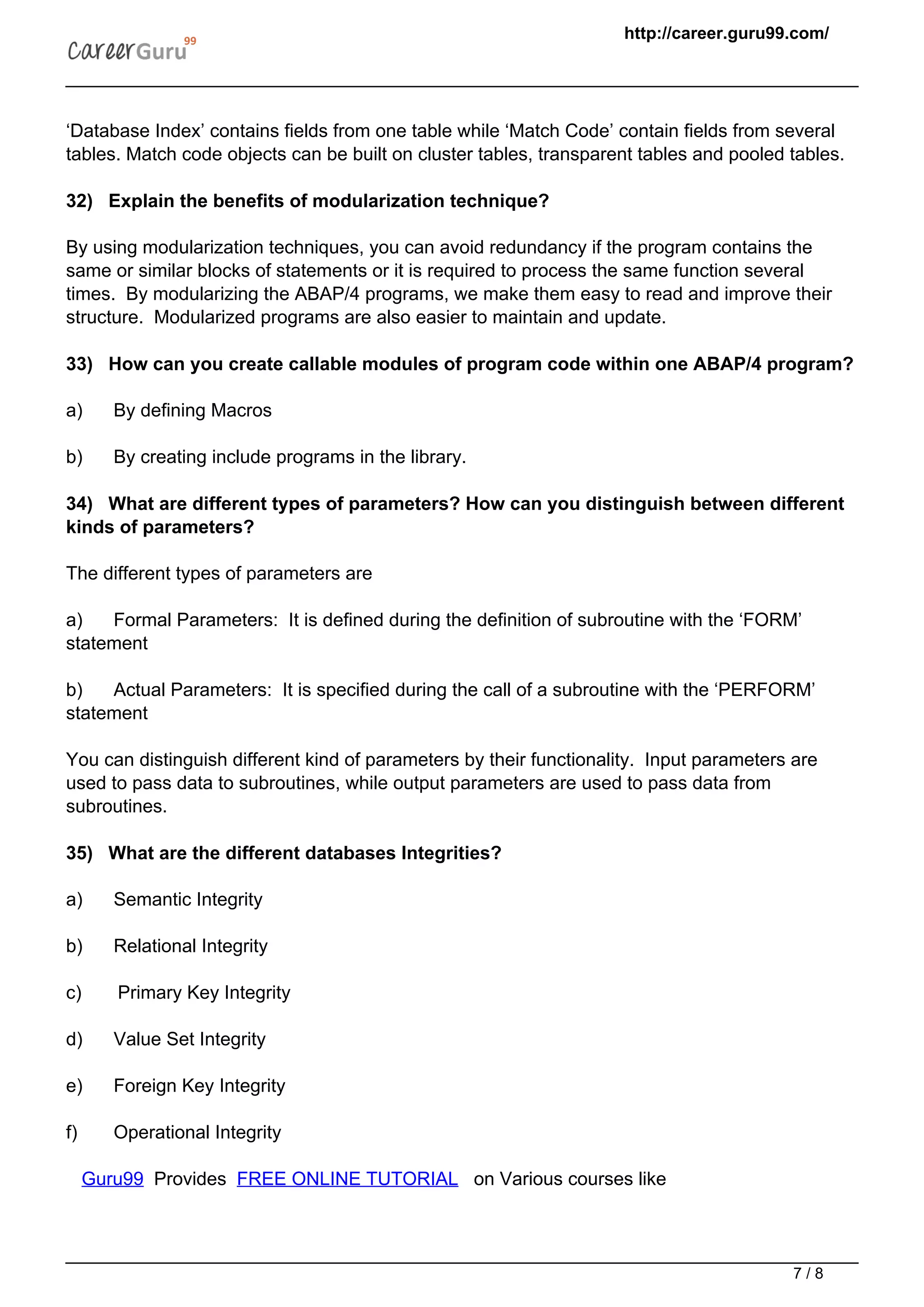 Top 35-interview-questions-on-sap-abap | PDF | Computing | Technology & Computing