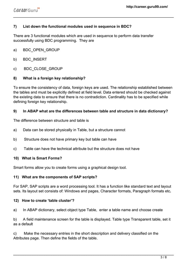 Top 35-interview-questions-on-sap-abap | PDF | Computing | Technology ...